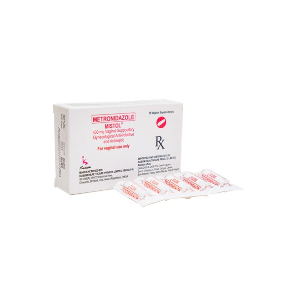 Buy Mistol metronidazole 500mg vaginal suppository 1's online with ...